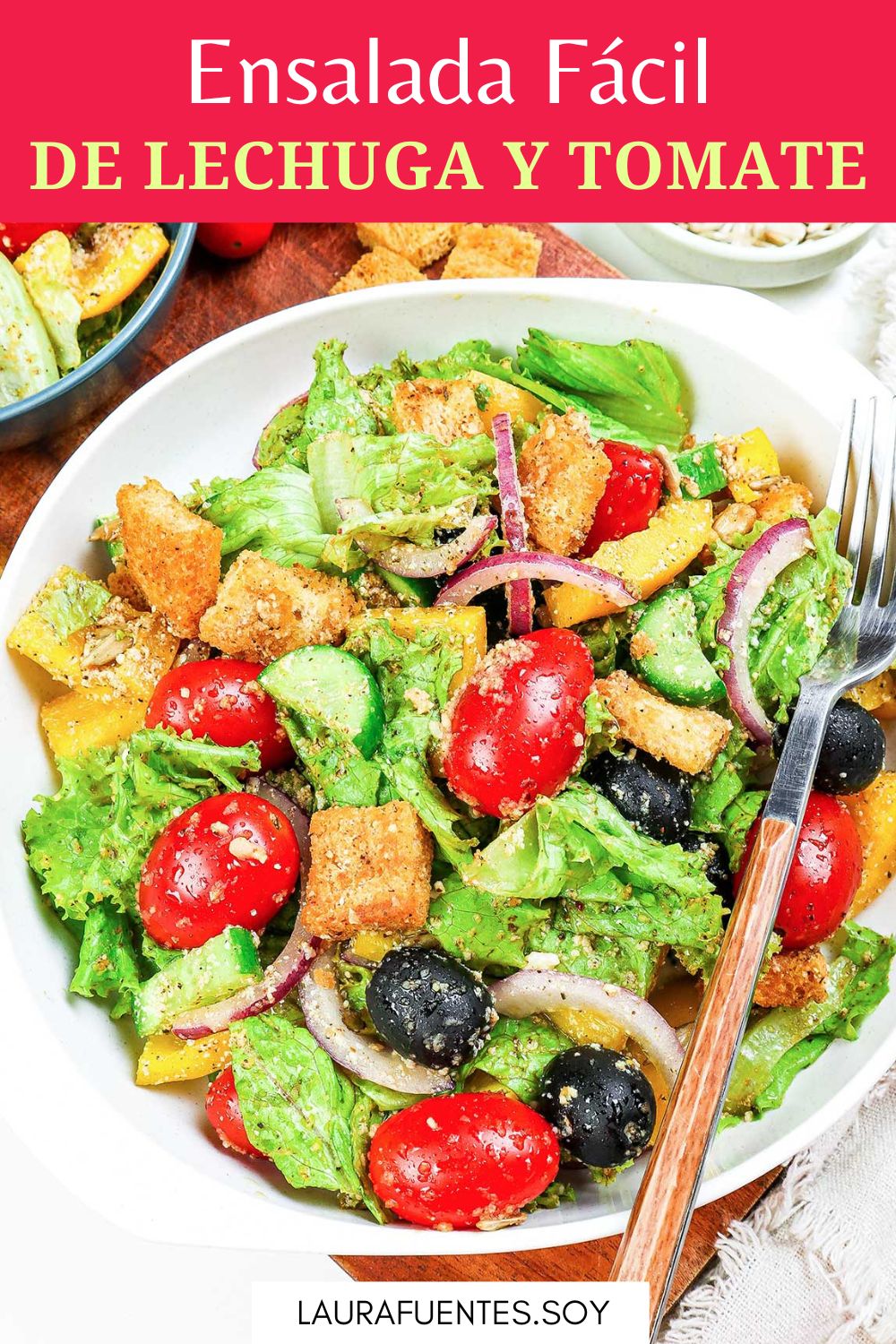 Ensalada de Lechuga y Tomate Deliciosa | Fácil y Casero