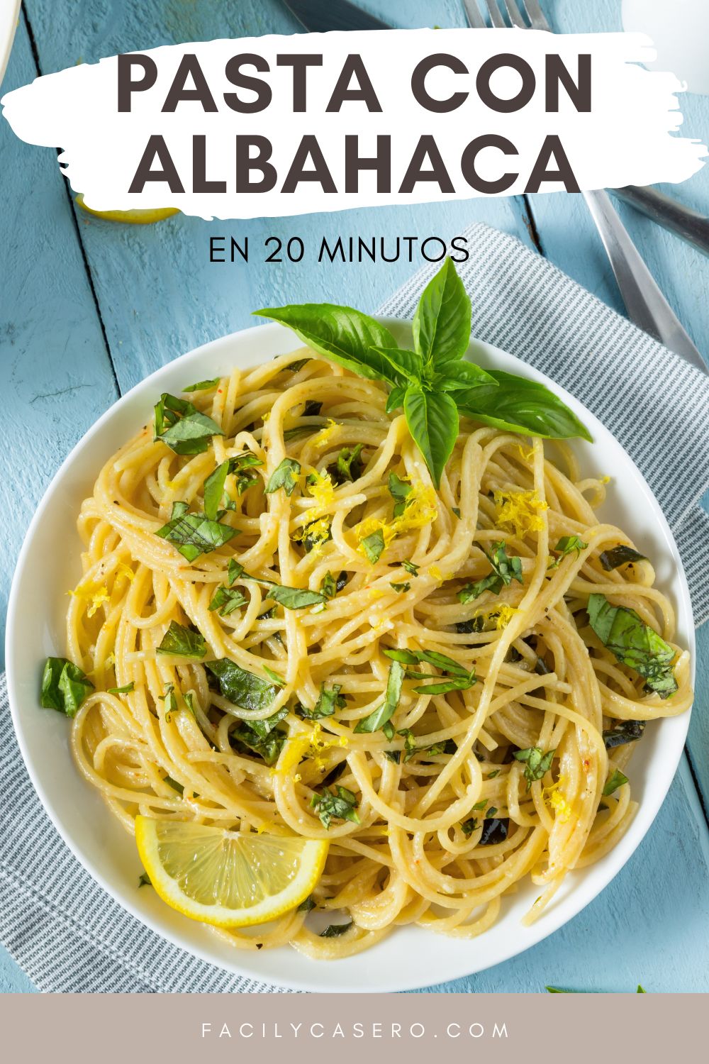 Pasta con Albahaca Súper Fácil